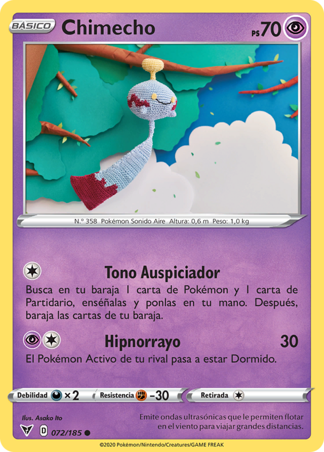 Chimecho (Voltaje Vívido TCG) - WikiDex, la enciclopedia Pokémon