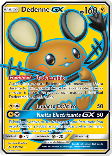 Dedenne-GX (Vínculos Indestructibles TCG) - WikiDex, la enciclopedia Pokémon