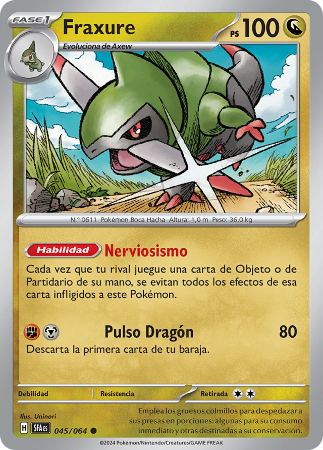 Fraxure (Fábula Sombría TCG) - WikiDex, la enciclopedia Pokémon