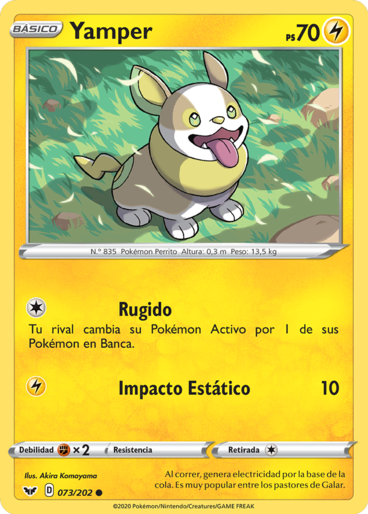 Yamper (Espada y Escudo 73 TCG) - WikiDex, la enciclopedia Pokémon