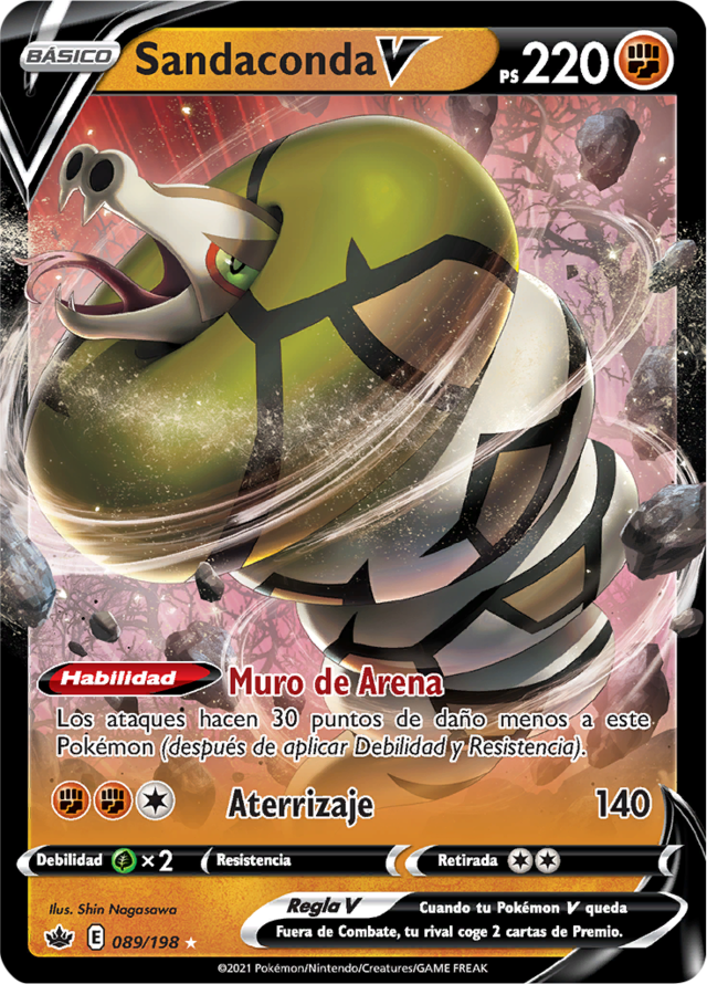 Sandaconda V (Reinado Escalofriante TCG) - WikiDex, la enciclopedia Pokémon