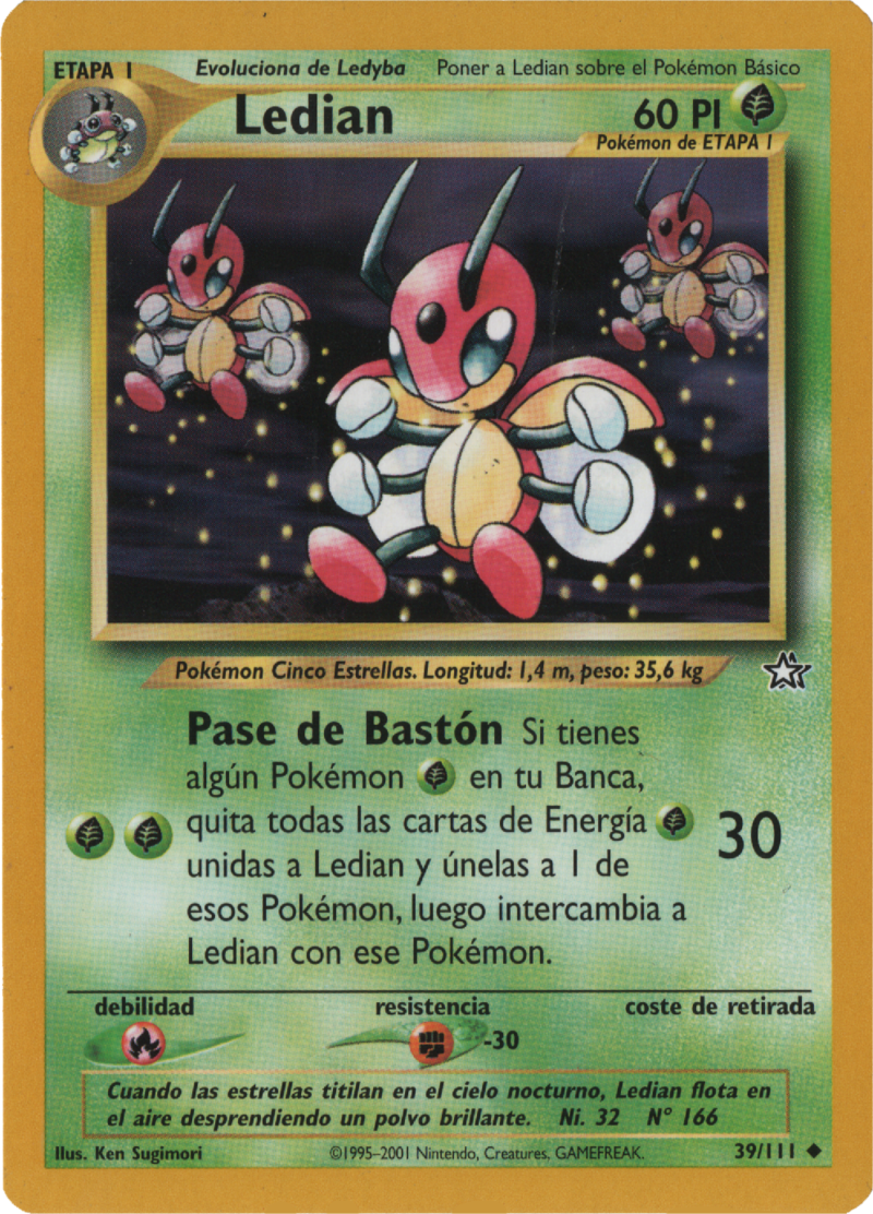 Ledian (Neo Génesis TCG) - WikiDex, la enciclopedia Pokémon