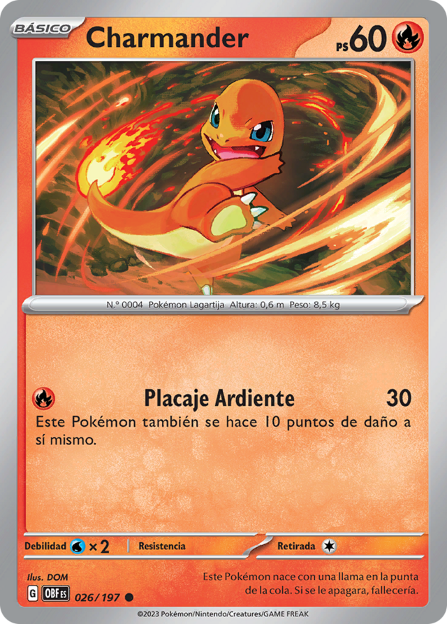 Charmander (Llamas Obsidianas TCG) - WikiDex, la enciclopedia Pokémon