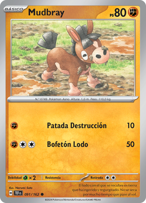 Mudbray (Fuerzas Temporales TCG) - WikiDex, la enciclopedia Pokémon