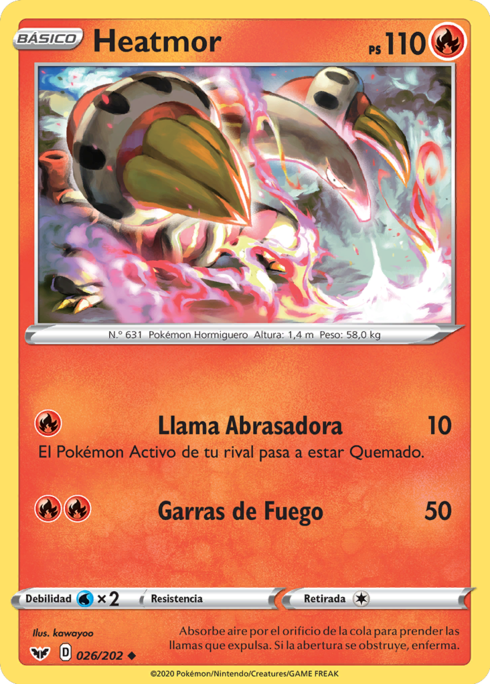 Heatmor (Espada y Escudo TCG) - WikiDex, la enciclopedia Pokémon
