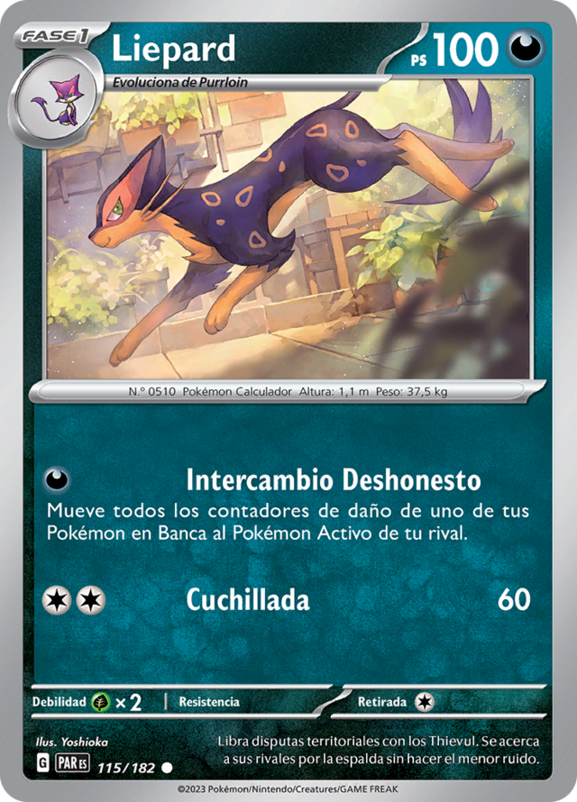 Liepard (Brecha Paradójica TCG) - WikiDex, la enciclopedia Pokémon