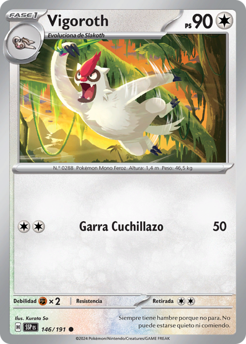 Vigoroth (Chispas Fulgurantes TCG) - WikiDex, la enciclopedia Pokémon