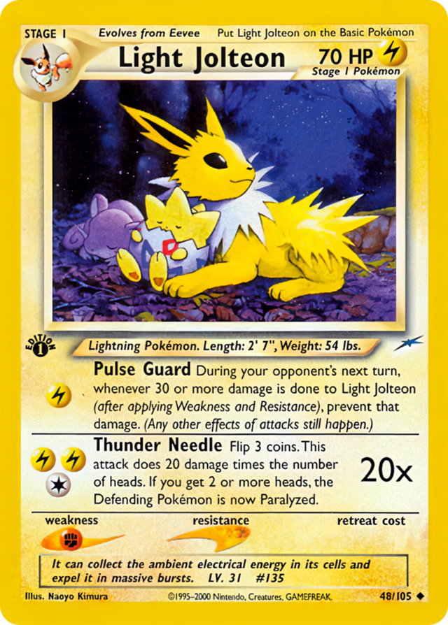 Light Jolteon (Neo Destiny TCG) - WikiDex, la enciclopedia Pokémon
