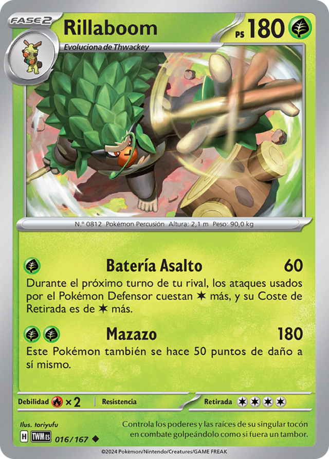 Rillaboom (Mascarada Crepuscular TCG) - WikiDex, la enciclopedia Pokémon