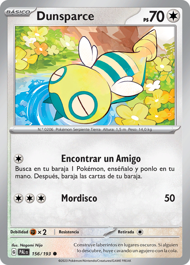 Dunsparce (Evoluciones en Paldea TCG) - WikiDex, la enciclopedia Pokémon