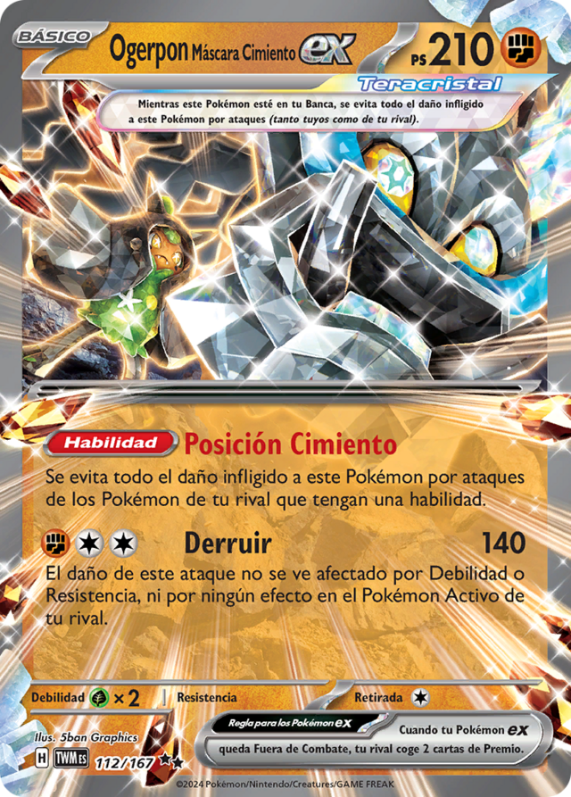 Ogerpon Máscara Cimiento ex (Mascarada Crepuscular TCG) - WikiDex, la ...