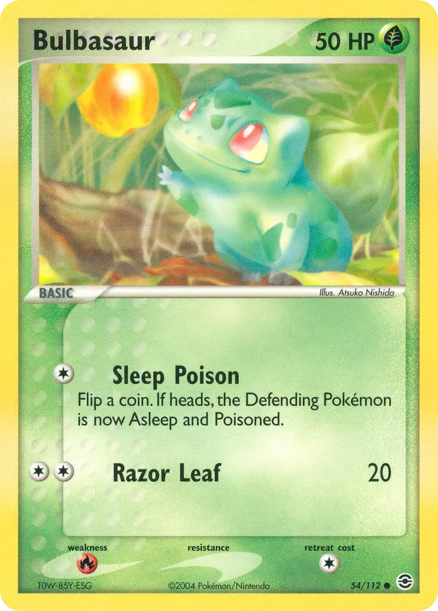 Bulbasaur (FireRed & LeafGreen 54 TCG) - WikiDex, la enciclopedia Pokémon