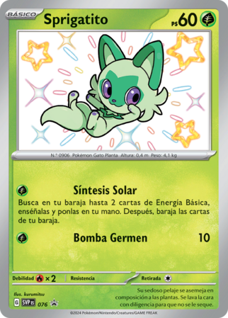 Sprigatito (Evoluciones en Paldea 12 TCG) - WikiDex, la enciclopedia ...