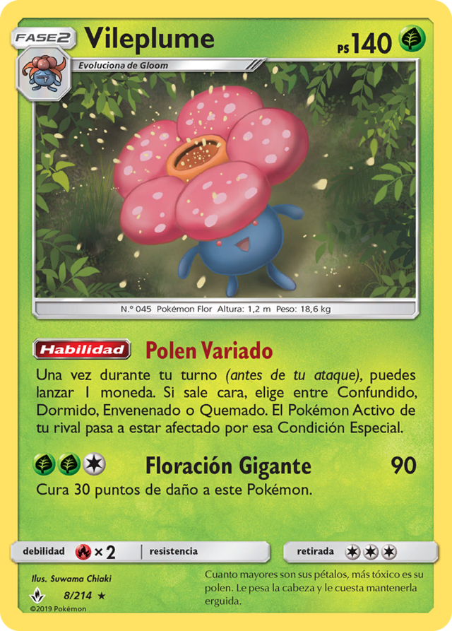 Vileplume (Vínculos Indestructibles TCG) - WikiDex, la enciclopedia Pokémon