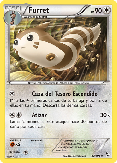 Furret (Destellos de Fuego TCG) - WikiDex, la enciclopedia Pokémon