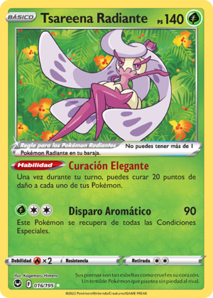 Tsareena Radiante (Tempestad Plateada TCG) - WikiDex, la enciclopedia Pokémon