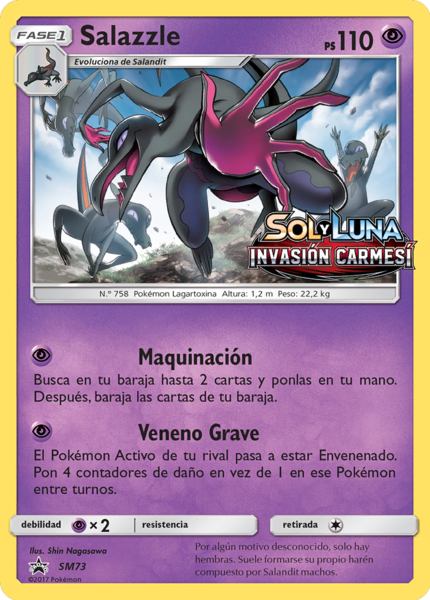 Salazzle (Invasión Carmesí TCG) - WikiDex, la enciclopedia Pokémon