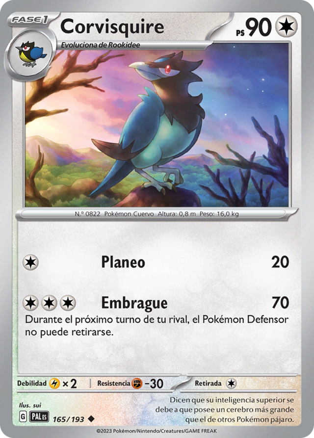 Corvisquire (Evoluciones en Paldea TCG) - WikiDex, la enciclopedia Pokémon