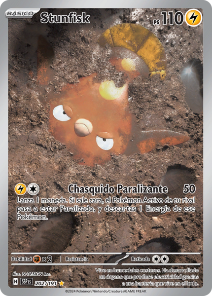 Stunfisk (Chispas Fulgurantes TCG) - WikiDex, la enciclopedia Pokémon