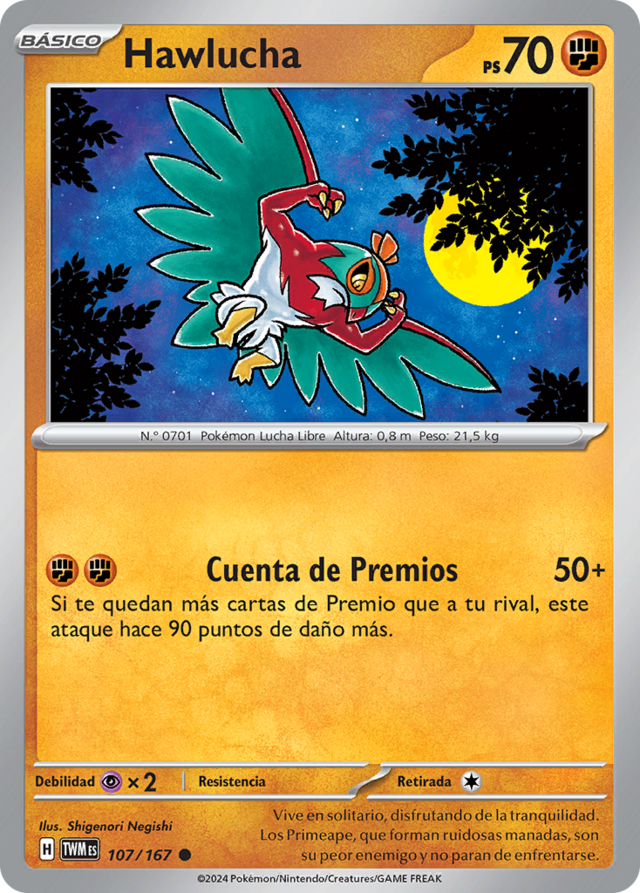 Hawlucha (Mascarada Crepuscular TCG) - WikiDex, la enciclopedia Pokémon