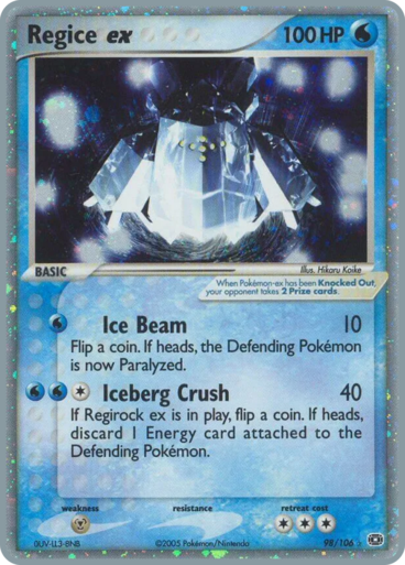 Regice-ex (Emerald TCG) - WikiDex, la enciclopedia Pokémon