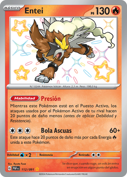 Entei (Llamas Obsidianas TCG) - WikiDex, la enciclopedia Pokémon
