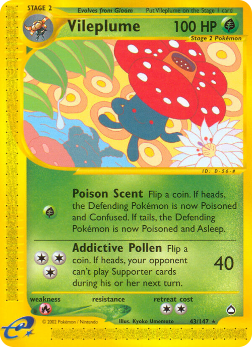 Vileplume (Aquapolis TCG) - WikiDex, la enciclopedia Pokémon