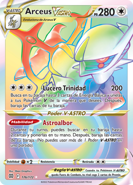 Arceus V-ASTRO (Astros Brillantes TCG) - WikiDex, la enciclopedia Pokémon