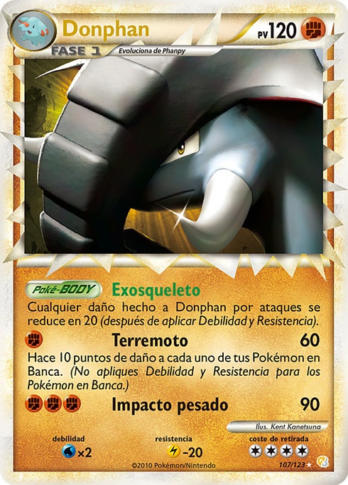 Donphan (HeartGold & SoulSilver 107 TCG) - WikiDex, la enciclopedia Pokémon