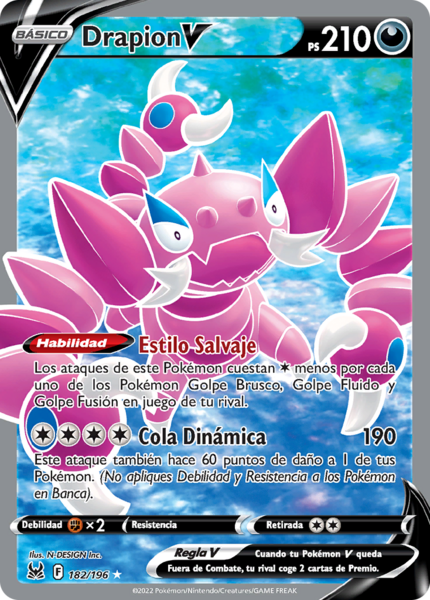 Drapion V (Origen Perdido TCG) - WikiDex, la enciclopedia Pokémon