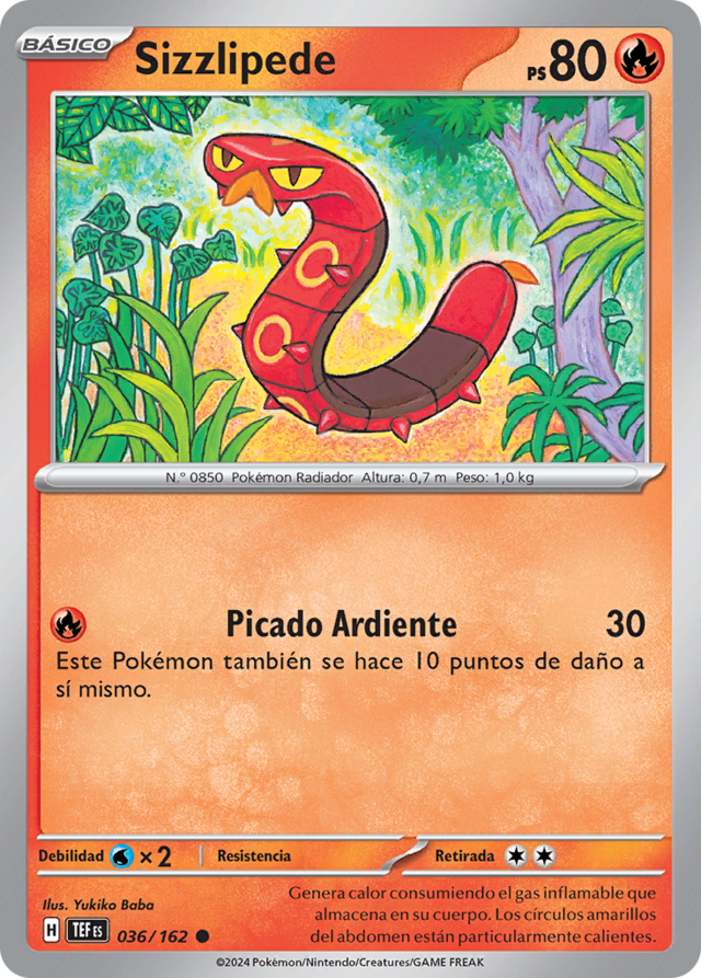 Sizzlipede (Fuerzas Temporales TCG) - WikiDex, la enciclopedia Pokémon