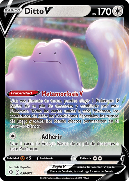 Ditto V (Destinos Brillantes TCG) - WikiDex, la enciclopedia Pokémon