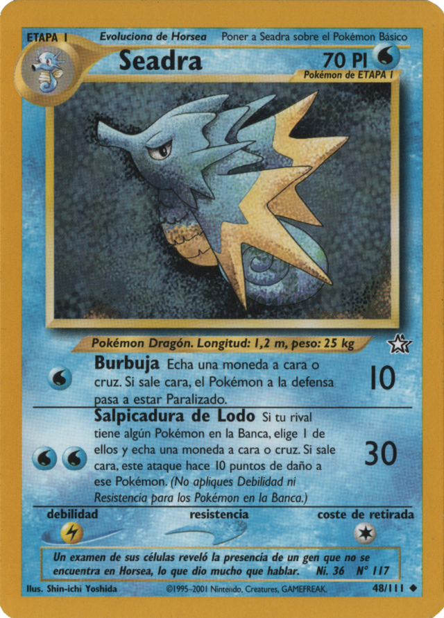 Seadra (Neo Génesis TCG) - WikiDex, la enciclopedia Pokémon