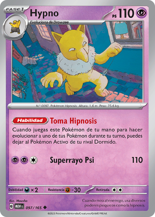 Hypno (151 TCG) - WikiDex, la enciclopedia Pokémon