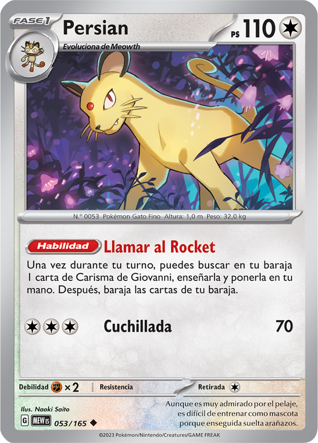Persian (151 TCG) - WikiDex, la enciclopedia Pokémon