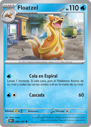 Buizel (Llamas Obsidianas TCG) - WikiDex, la enciclopedia Pokémon