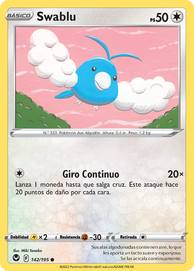 Swablu (Tempestad Plateada TCG) - WikiDex, la enciclopedia Pokémon