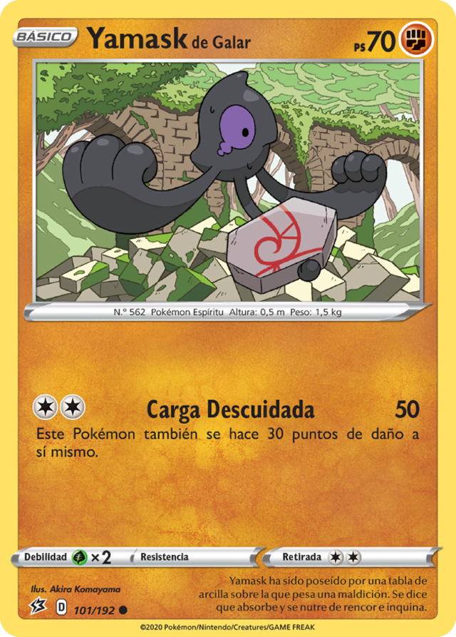 Yamask de Galar (Choque Rebelde TCG) - WikiDex, la enciclopedia Pokémon