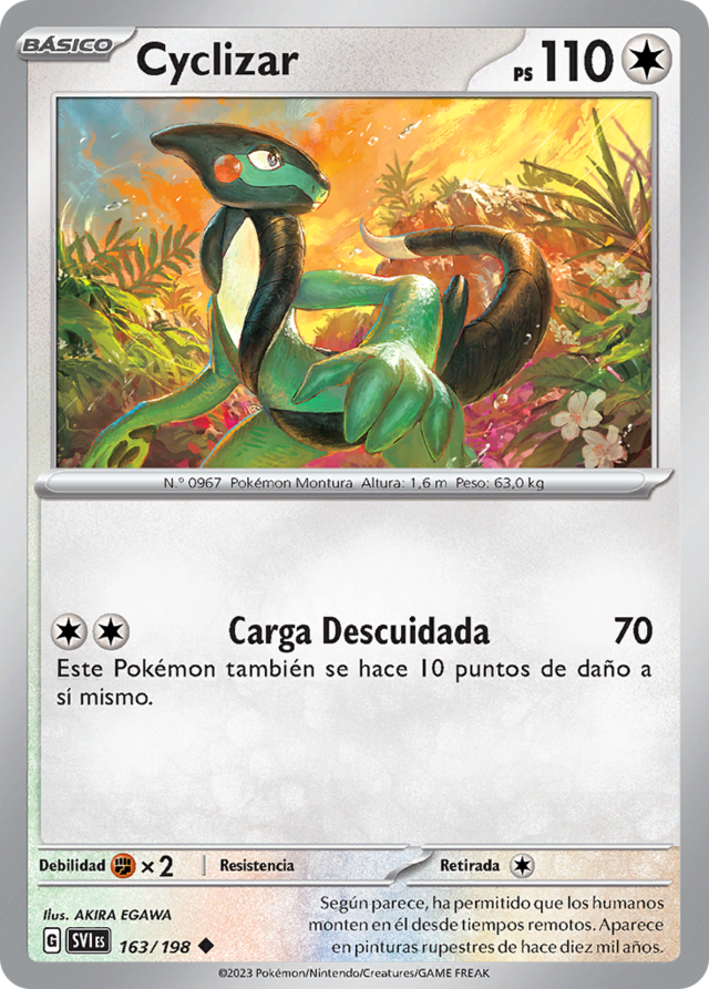 Cyclizar (Escarlata y Púrpura 163 TCG) - WikiDex, la enciclopedia Pokémon