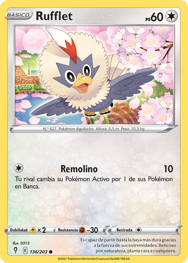Rufflet (Cielos Evolutivos TCG) - WikiDex, la enciclopedia Pokémon