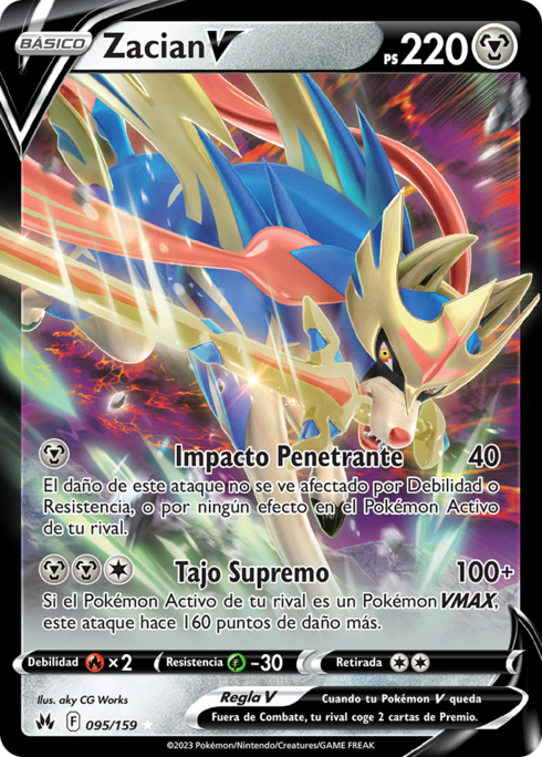 Zacian V (Cenit Supremo 95 TCG) - WikiDex, la enciclopedia Pokémon