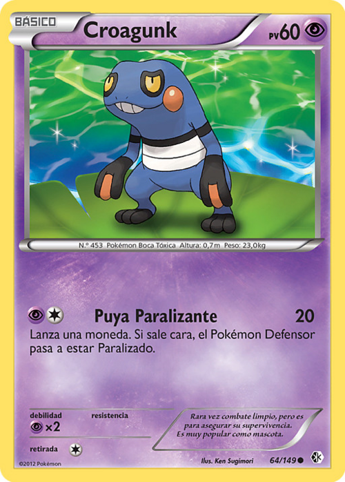 Croagunk (Fronteras Cruzadas 64 TCG) - WikiDex, la enciclopedia Pokémon