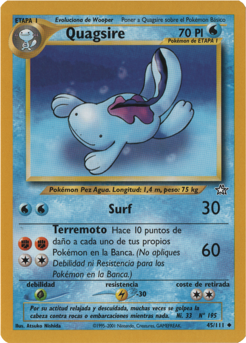 Quagsire (Neo Génesis TCG) - WikiDex, la enciclopedia Pokémon