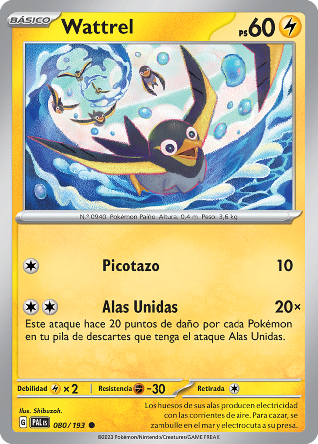 Wattrel (Evoluciones en Paldea 80 TCG) - WikiDex, la enciclopedia Pokémon
