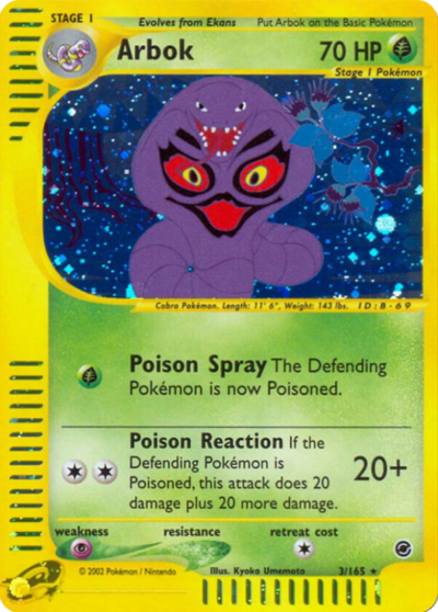 Arbok (Expedition Base Set TCG) - WikiDex, la enciclopedia Pokémon