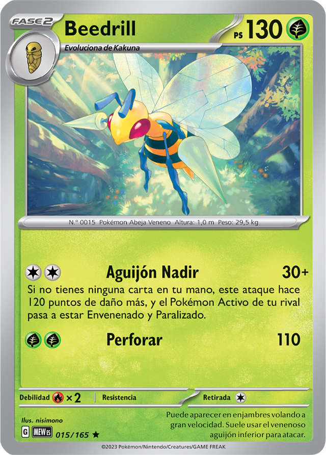 Beedrill (151 TCG) - WikiDex, la enciclopedia Pokémon