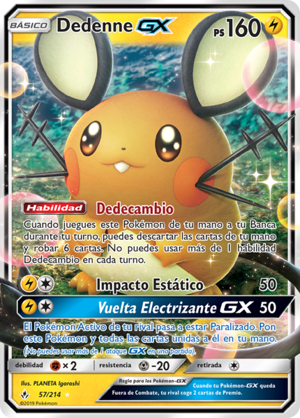 Dedenne-GX (Vínculos Indestructibles TCG) - WikiDex, la enciclopedia Pokémon