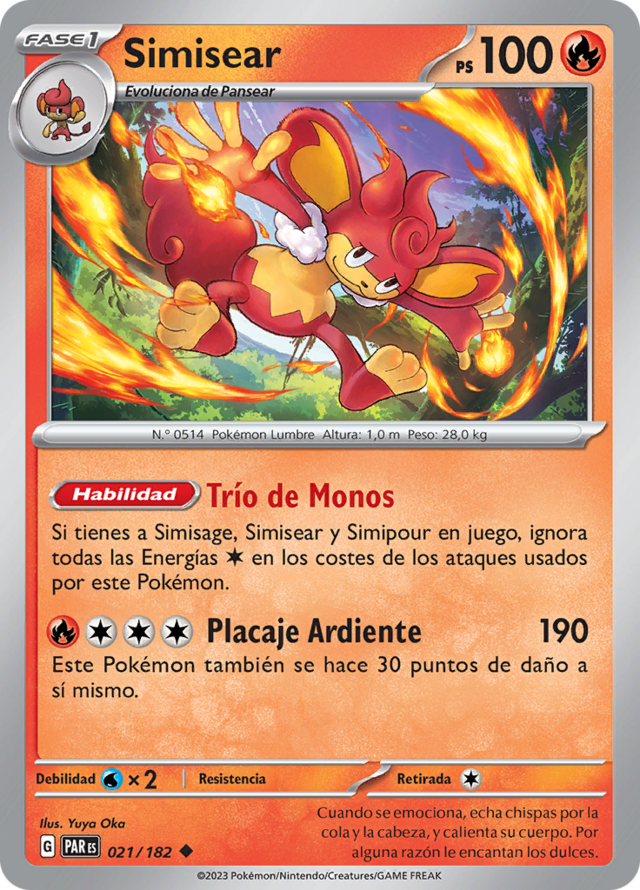 Simisear (Brecha Paradójica TCG) - WikiDex, la enciclopedia Pokémon