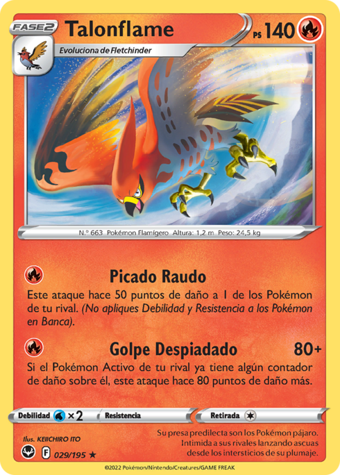 Talonflame (Tempestad Plateada TCG) - WikiDex, la enciclopedia Pokémon