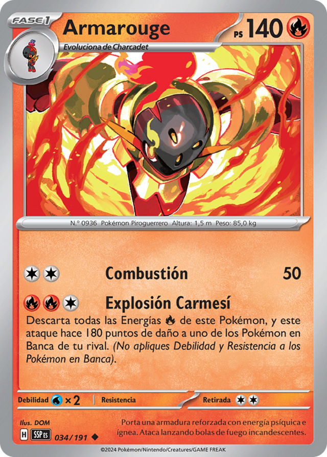 Armarouge (Chispas Fulgurantes TCG) - WikiDex, la enciclopedia Pokémon